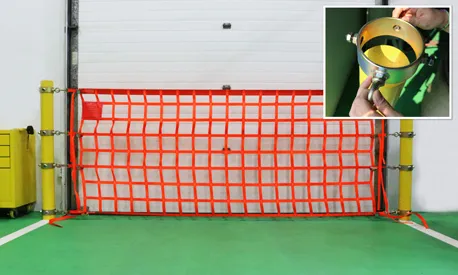 Existing Bollard Loading Dock Safety Net | US Netting